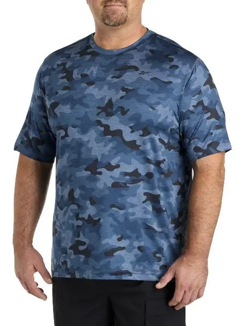 REEBOK Big & Tall Performance Camo T-shirt - Blue Multi