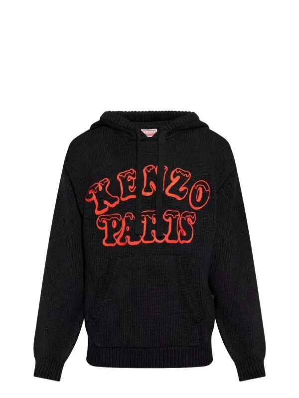 Kenzo Logo Hoodie - Black