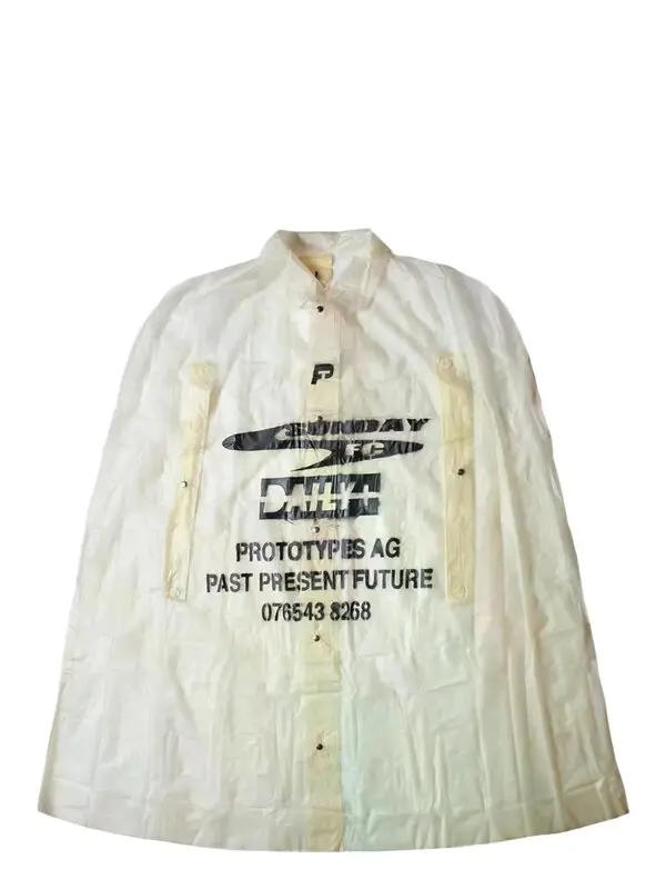 PROTOTYPES Logo-print Raincoat - White