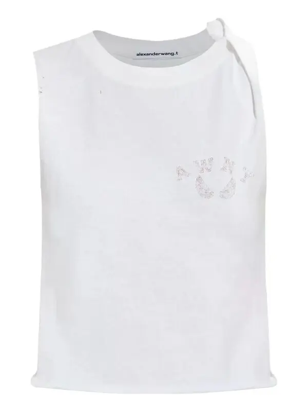 Alexander Wang Logo-print Tank Top - White