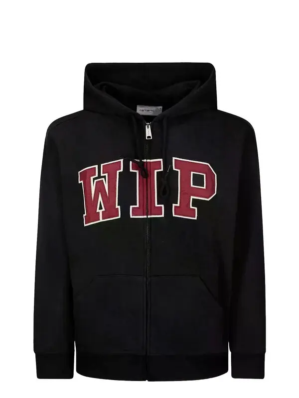 Carhartt Work In Progress Logo Hooded Jacket - Black