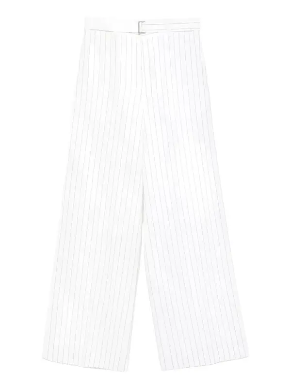 Sacai Pinstripe Palazzo Trousers - White