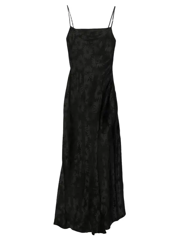 Hugo Floral-jacquard Maxi Dress - Black