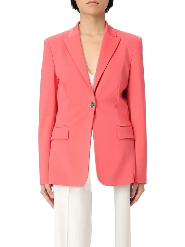 Pinko Notched Lapel Jacket - Coral