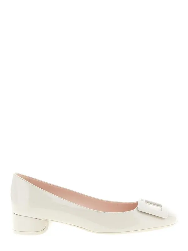 ROGER VIVIER Buckled Ballet Flats - Ice