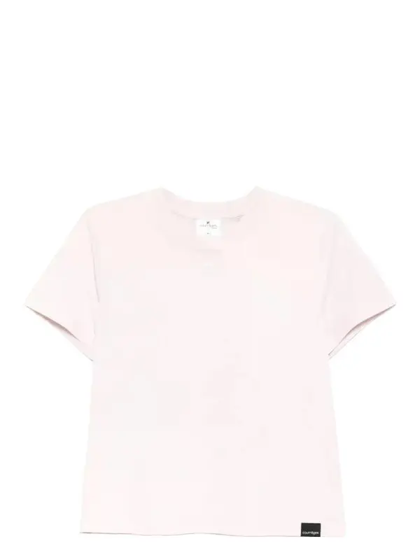 COURREGES Logo-embroidered T-shirt - Pink