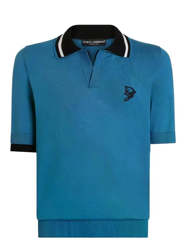 Dolce & Gabbana Dg Polo Shirt - Blue