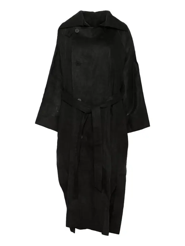 Issey Miyake Hempen Coat - Black
