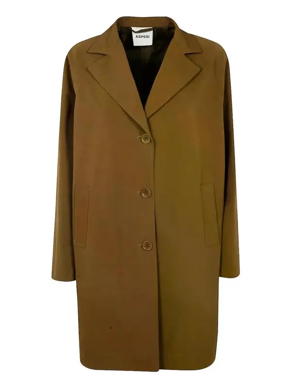 Aspesi Single-breasted Coat - Brown