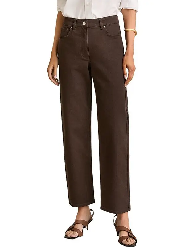 REISS Selin Straight Leg Jeans - Chocolate