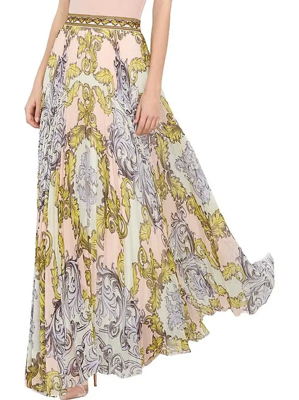 Alice + Olivia Katz Pleated Maxi Skirt - Day Dreamer
