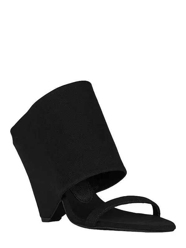 Jeffrey Campbell Shady Cuffed Sandals - Black/canvas