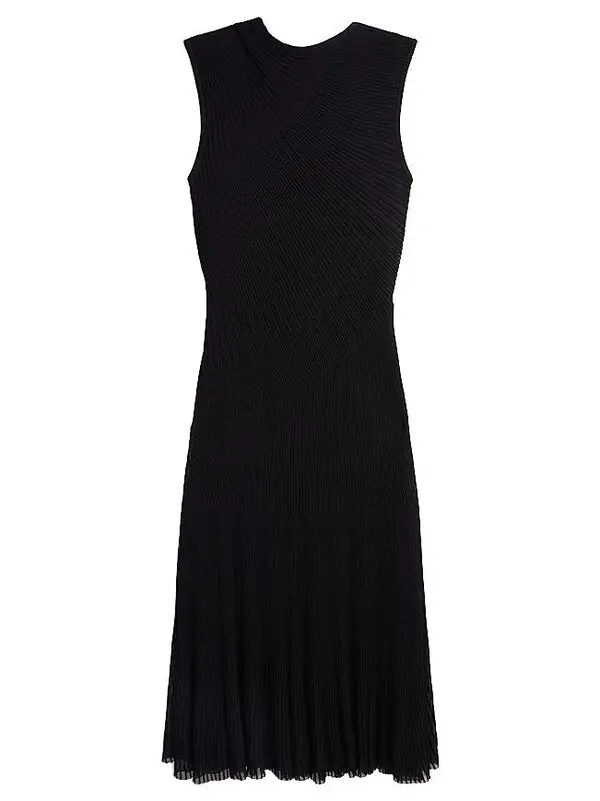 Ted Baker London Textured Knit Midi Dress - Black