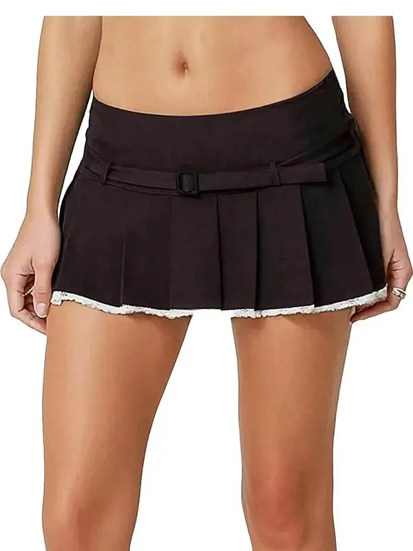 EDIKTED Lesly Pleated Mini Skort - Black