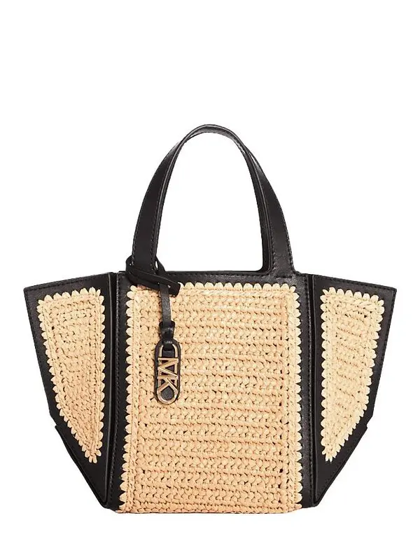 Michael Kors Jordi Small Grab Tote - Natural/black