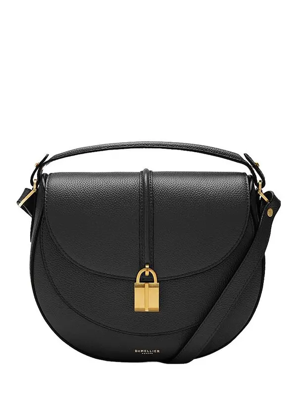 DEMELLIER Siena Small Leather Saddle Bag - Black