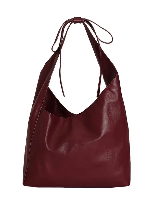 REFORMATION Vittoria Leather Tote Bag - Cremisi