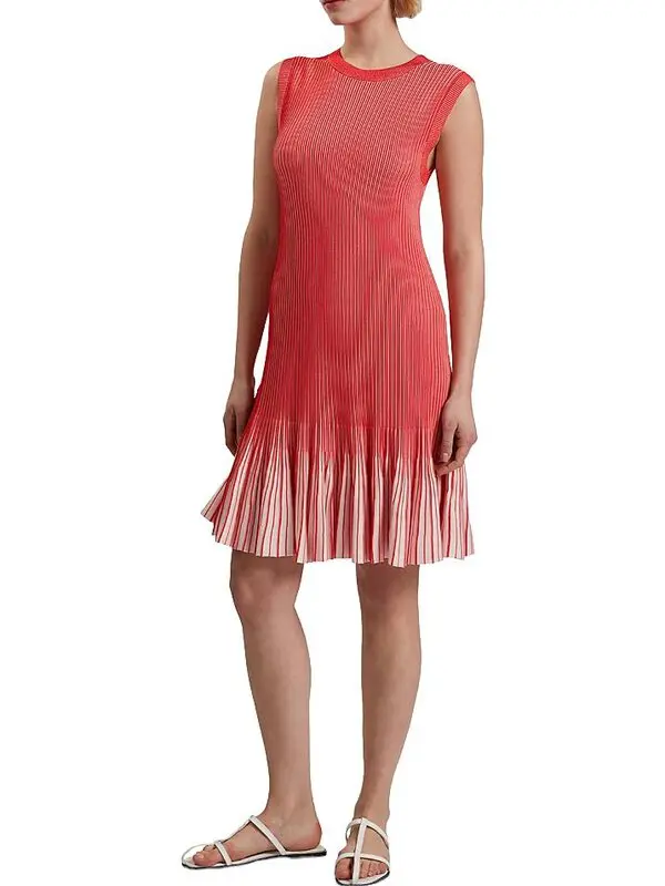 Ted Baker London Lilyo Textured Striped Dress - Red