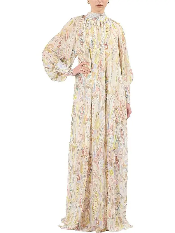 Careste Magnolia Gathered Maxi Dress - Winter Paisley