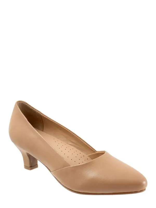 Trotters Kylie Kitten Heel Pump - Beige
