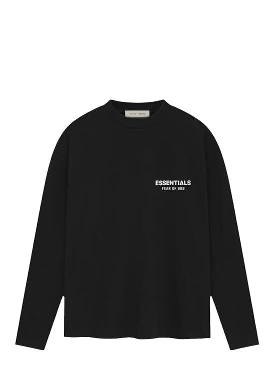 Fear Of God Essentials Classic Long Sleeve Tee Shirt - Jet Black