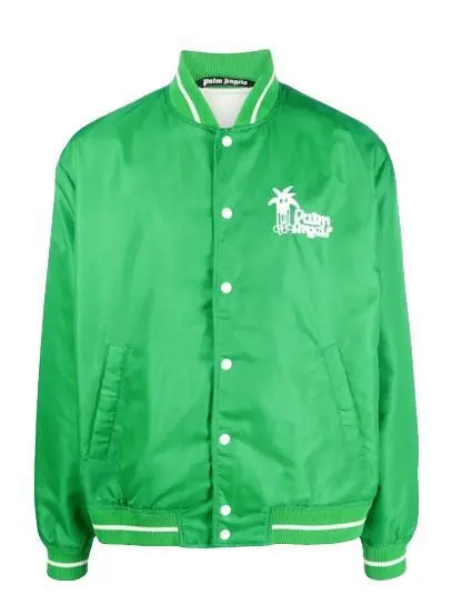 Palm Angels Douby Light Varsity Jacket - Green