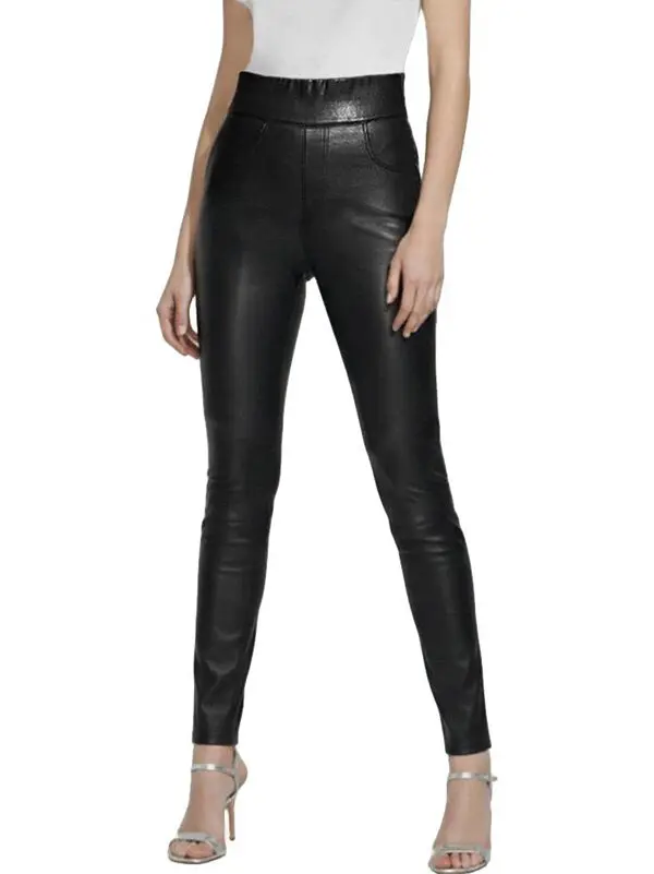 AS By DF Gigi Stretch Leather Leggings - Black
