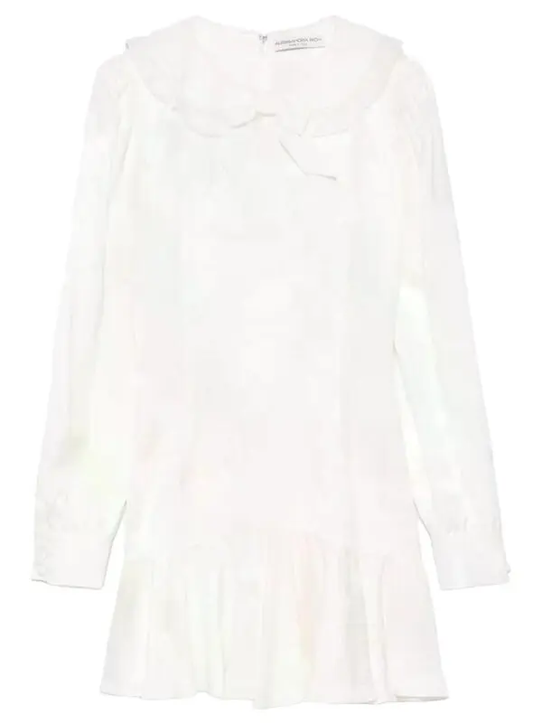 Alessandra Rich Jacquard Mini Dress - White