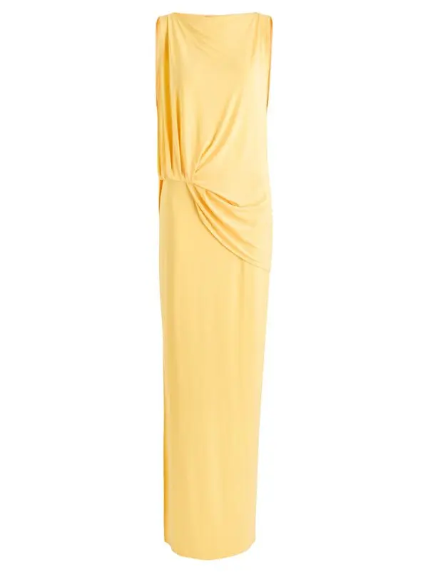 Jacquemus La Robe Peplo Longue Maxi Dress - Yellow