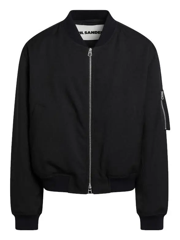 JIL SANDER Zipped Bomber Jacket - Blue