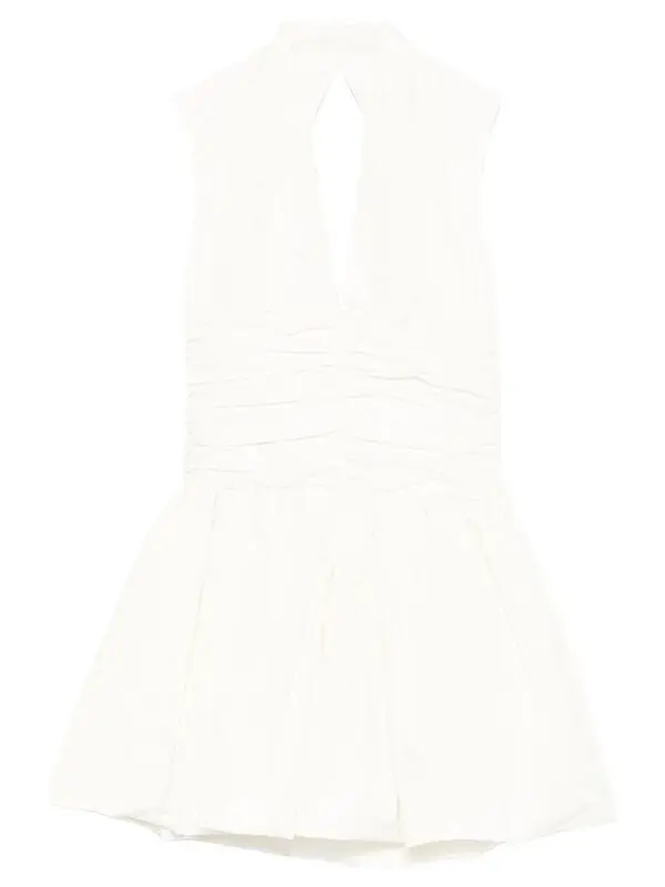 Patou Halterneck Mini Dress - White