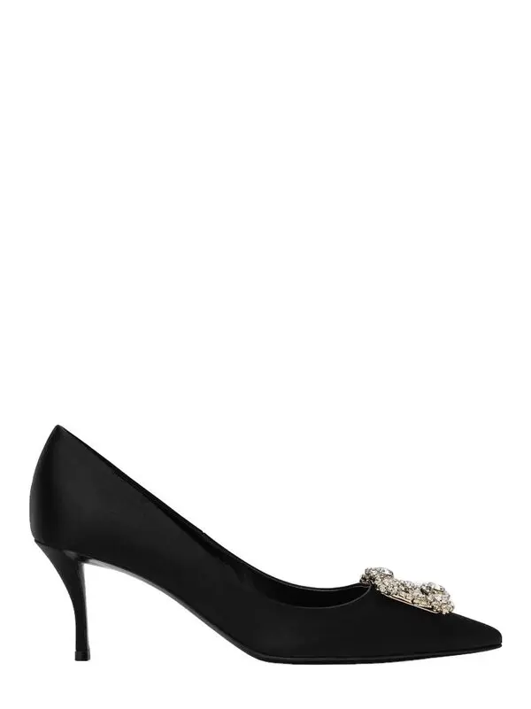 ROGER VIVIER Satin Efflorescence Décolletés - Black