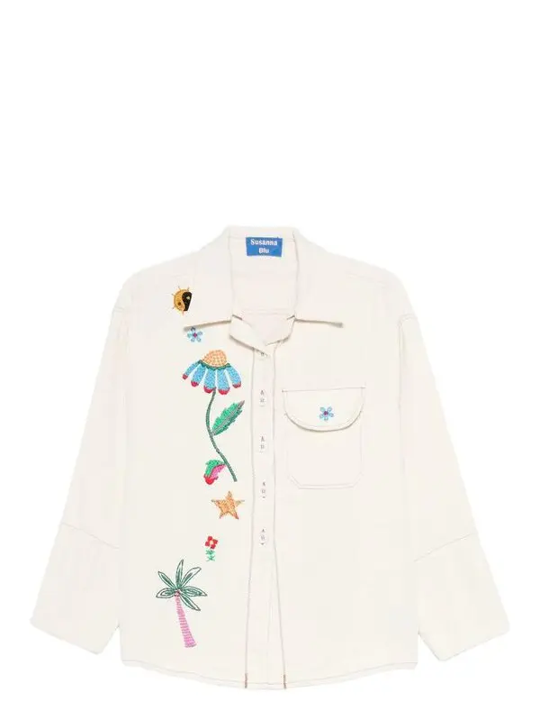 SUSANNA BLU Button-down Top - White