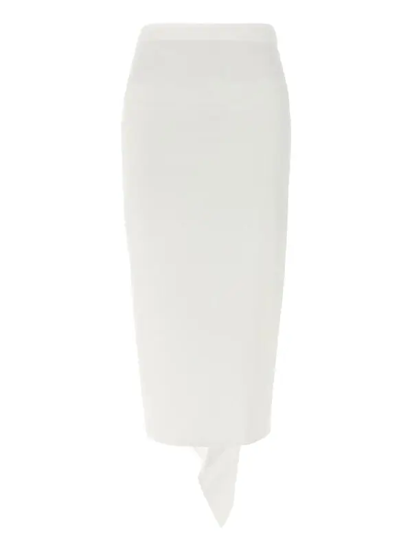 THE LATEST Stretch Cotton Longuette Skirt - White