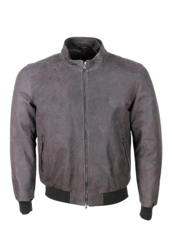 BARBA NAPOLI Leather Jacket - Brown