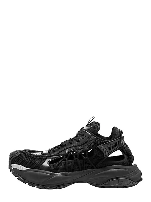 Versace Leather Sneakers - Black