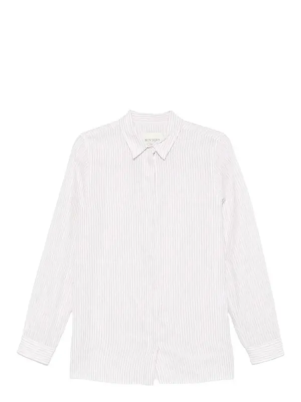 RIVIERA Linen Shirt - Neutrals/white