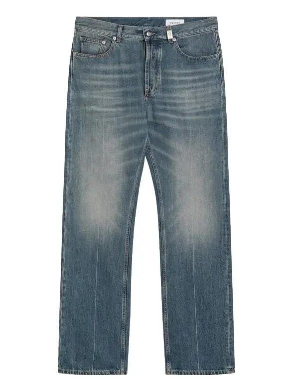 Alexander McQueen Faded Denim Jeans - Blue