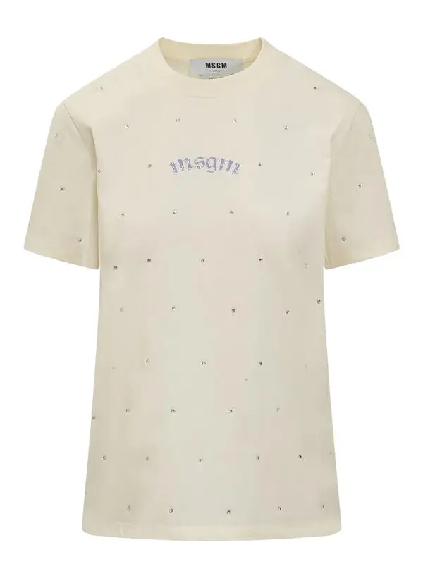 MSGM Logo T-shirt - Beige
