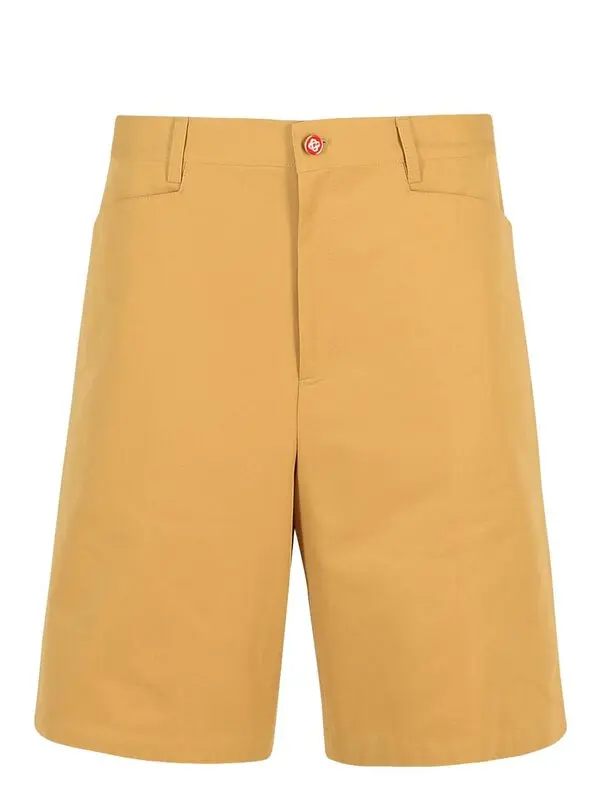 Casablanca Chicano Cotton Bermuda Shorts - Beige