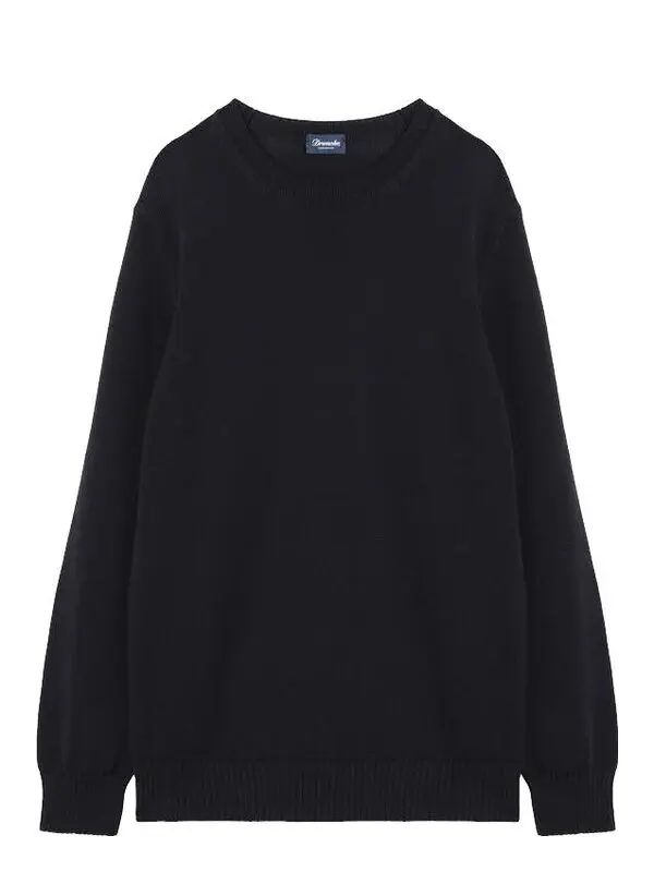 DRUMOHR Cotton Crew Neck Sweater - Blue