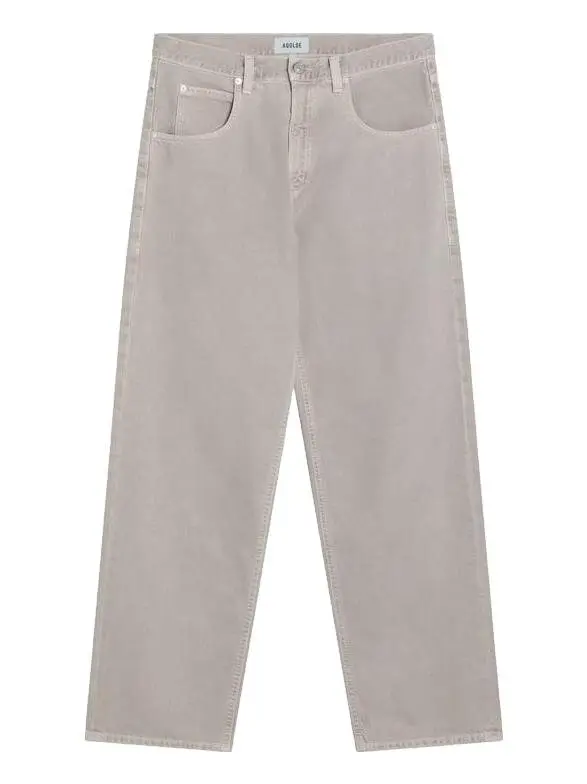 AGOLDE Wide Leg Jeans In Regenerated Denim - Beige