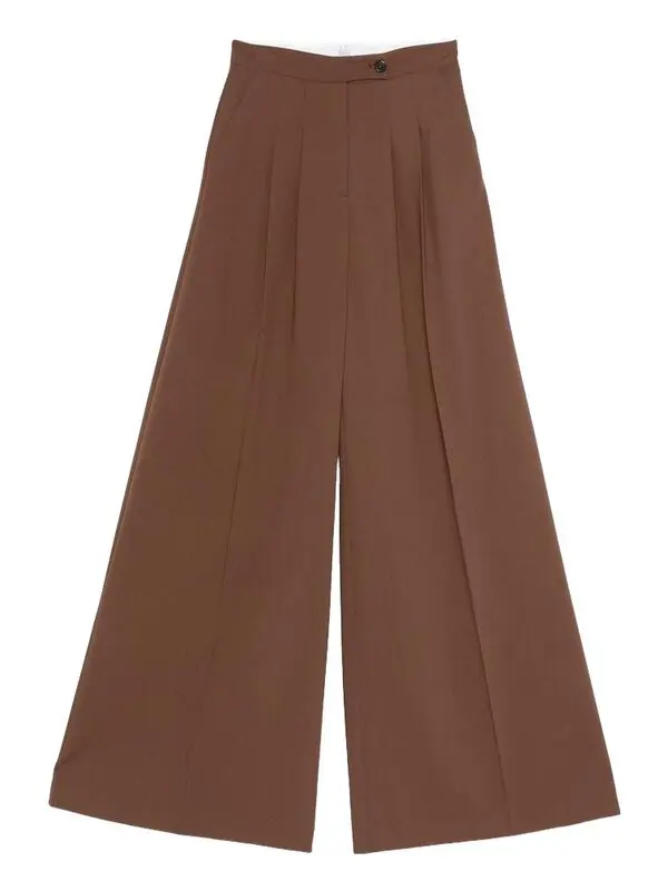 LE SULLY STUDIO High-waisted Trousers - Brown