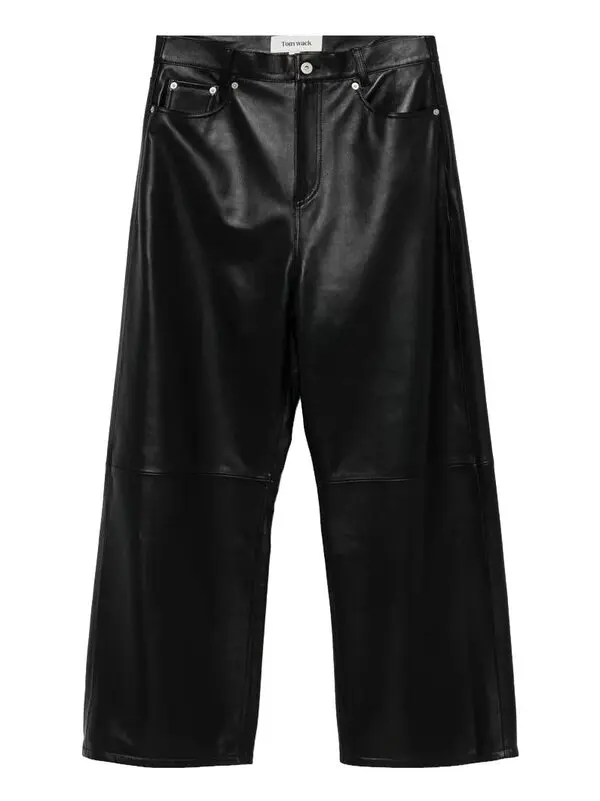 TONYWACK Lambskin Trousers - Black
