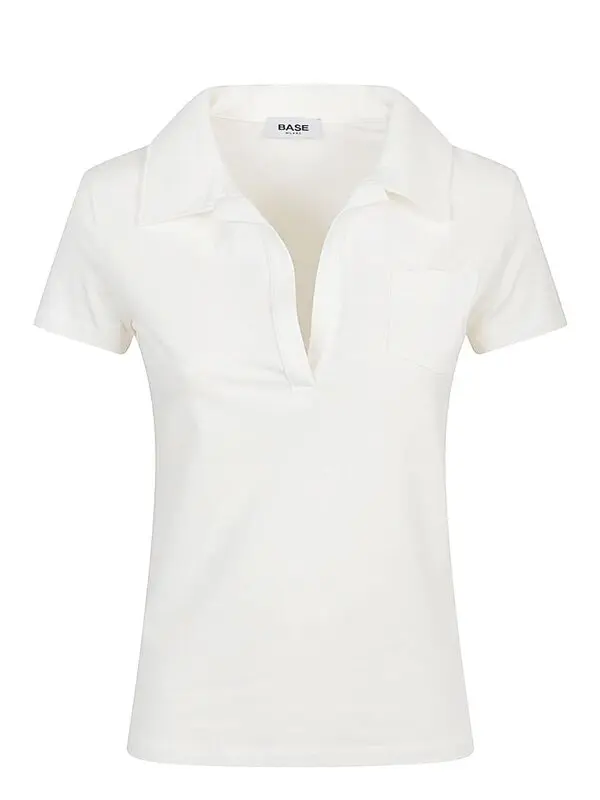 BASE Cotton Polo Shirt - White