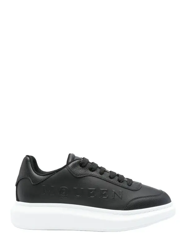 Alexander McQueen Leather Platform Sneakers - Black
