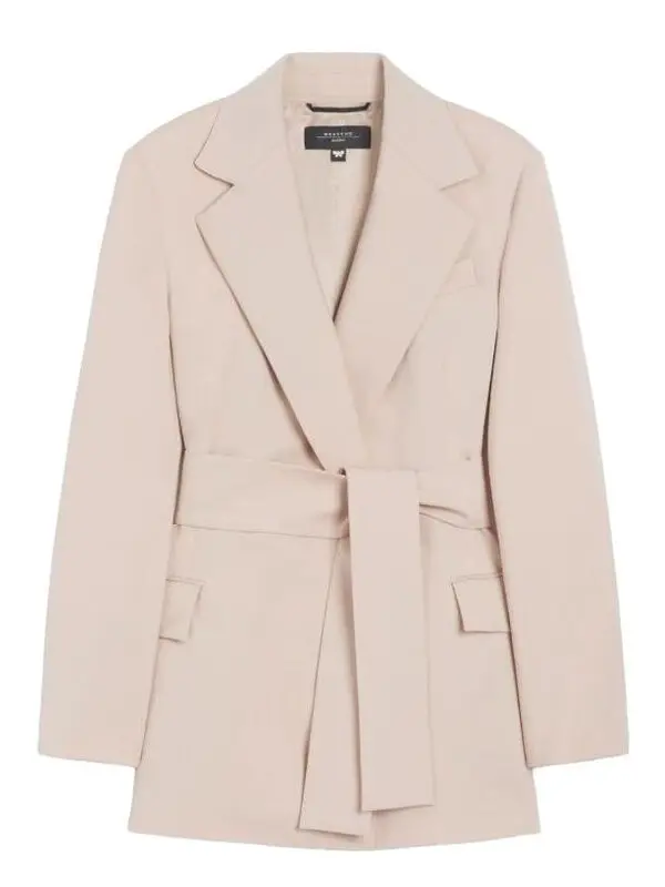 Max Mara Belted Wool Jacket - Powder