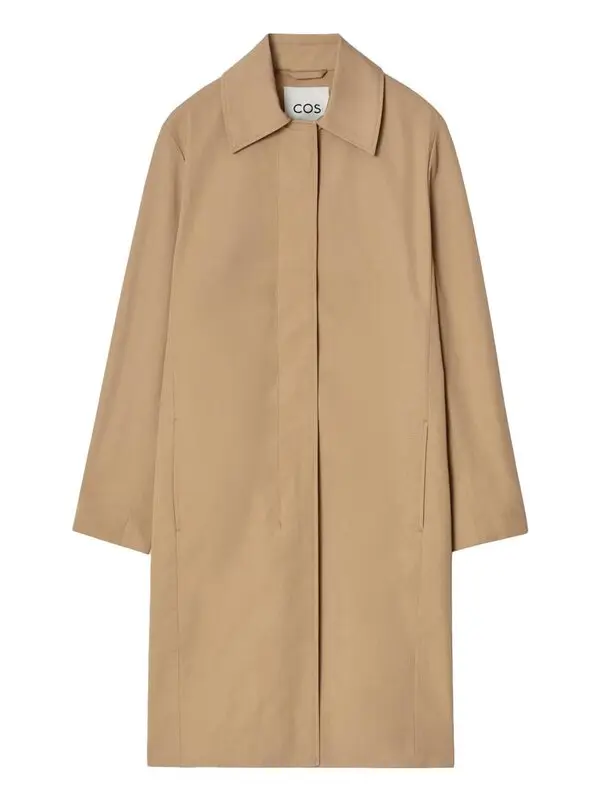 Cos Cotton Car Coat - Beige