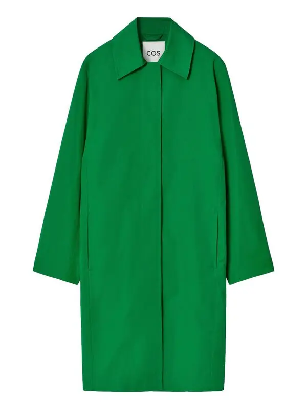 Cos Cotton Car Coat - Green