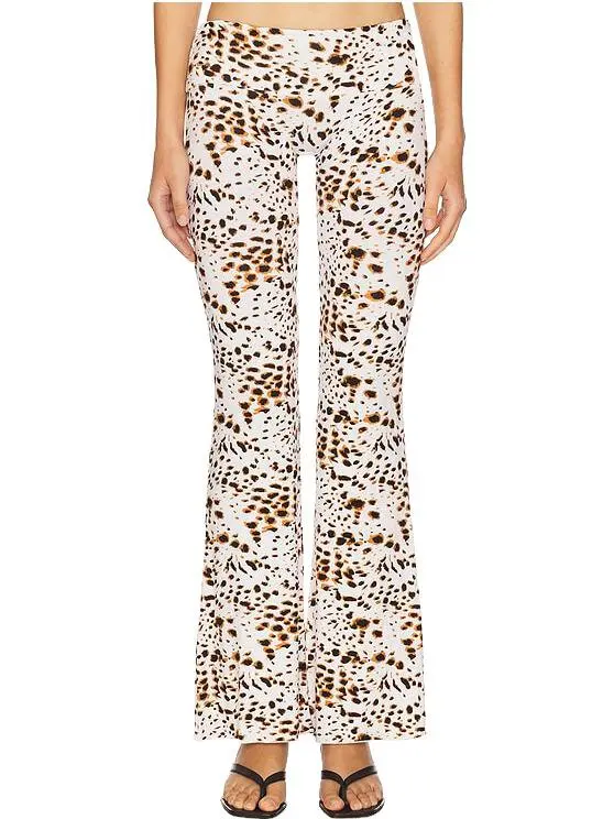 INDAH Elidy Printed Low Rise Big Band Long Pant - Cowgirl